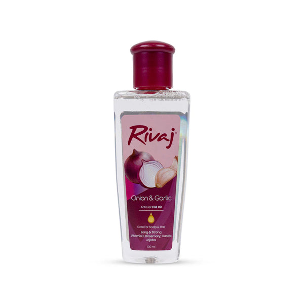Rivaj Onion & Garlic Anti-Hair Fall Oil 100ml – choicemall